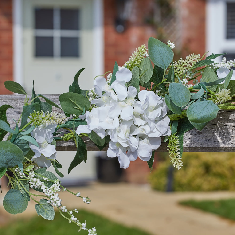 Faux Décor Heavenly Hydrangea Garland 180cm | Polhill Garden Centre